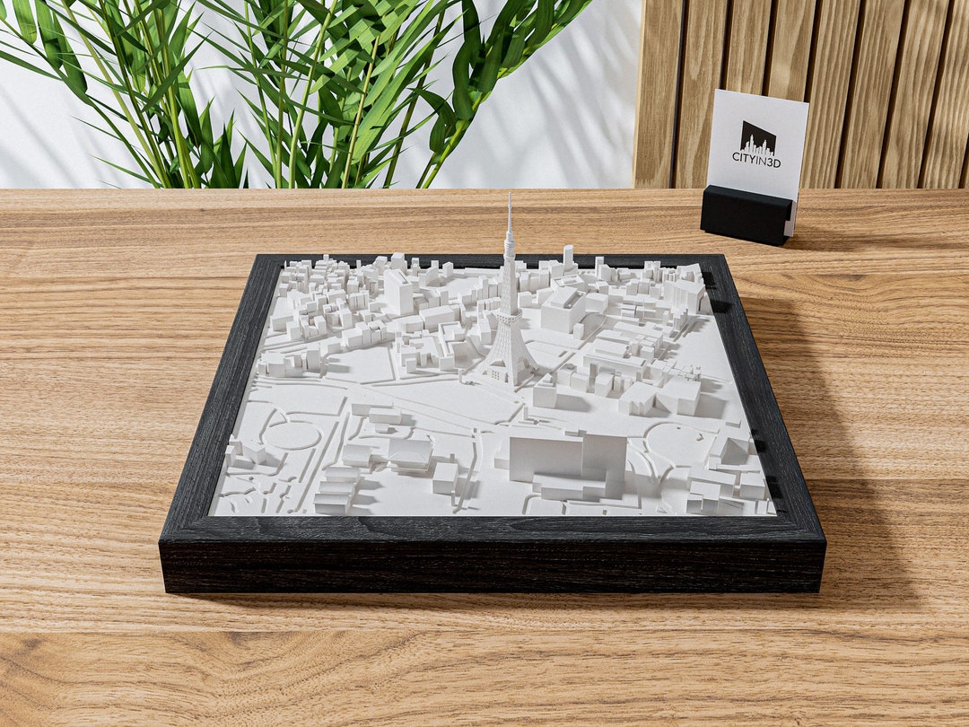 Tokyo Tower 3d Printed Tokyo 3d Map Architectural Model Gift - Etsy