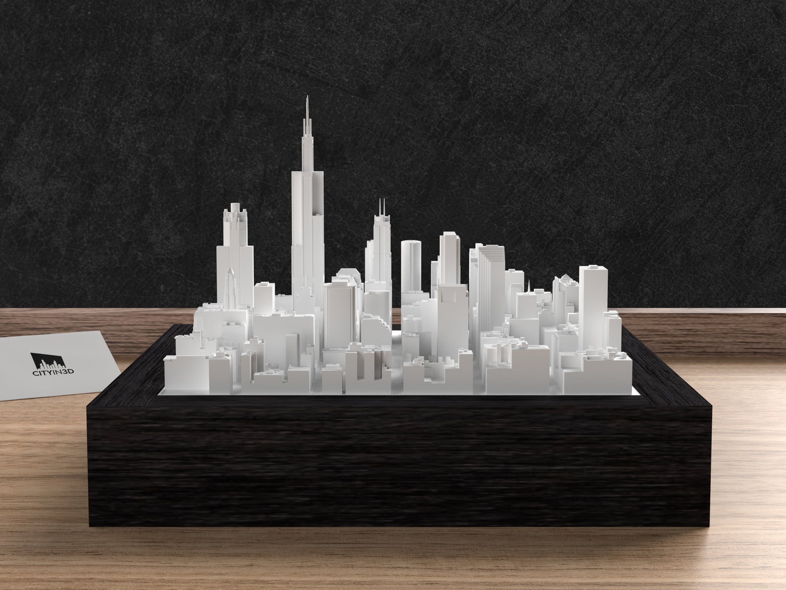 Chicago 3D Cityscape Eco-designed Chicago City Skyline | Etsy