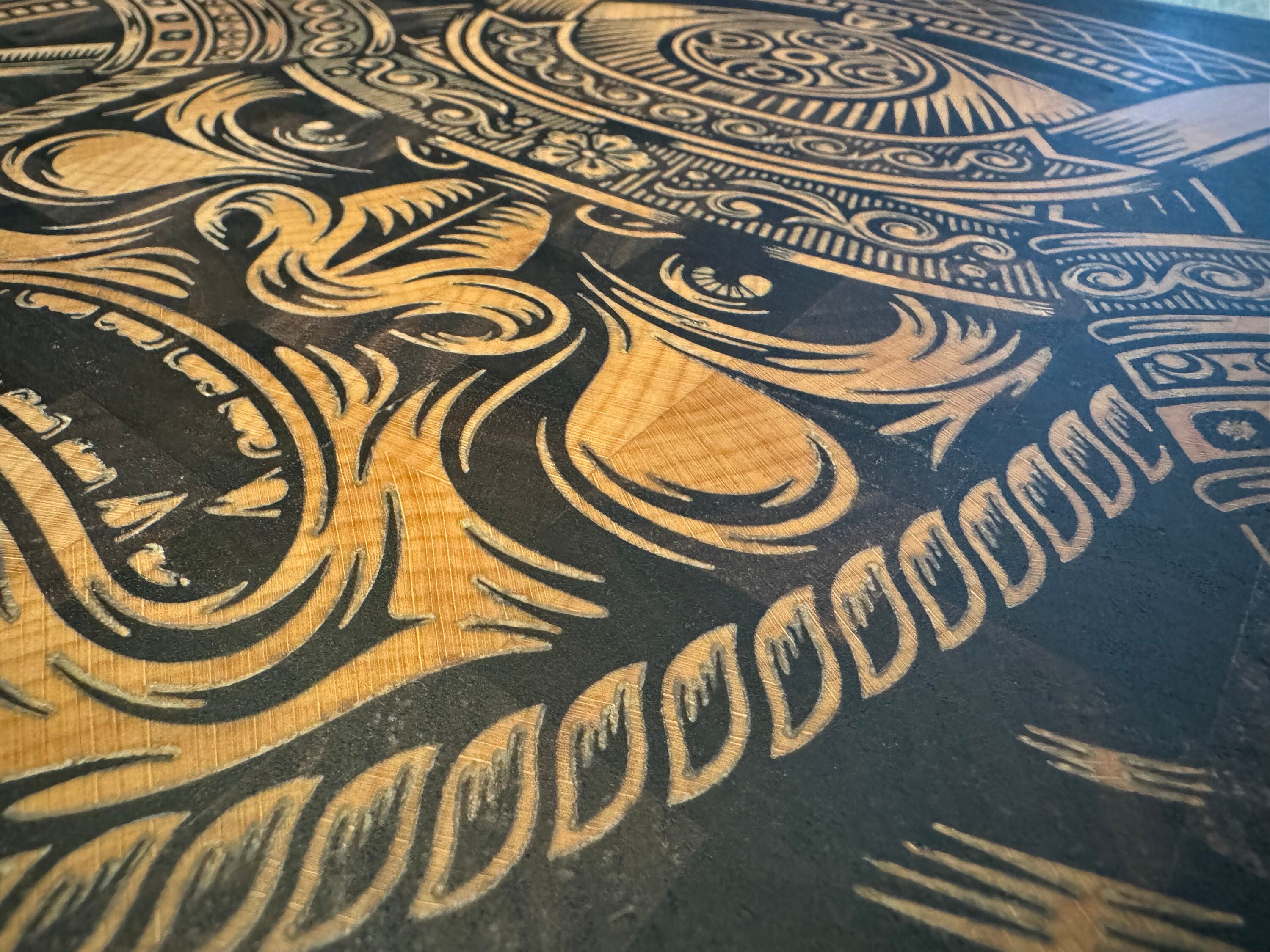 Samurai Inlayed End Grain Walnut Chopping Board - Etsy