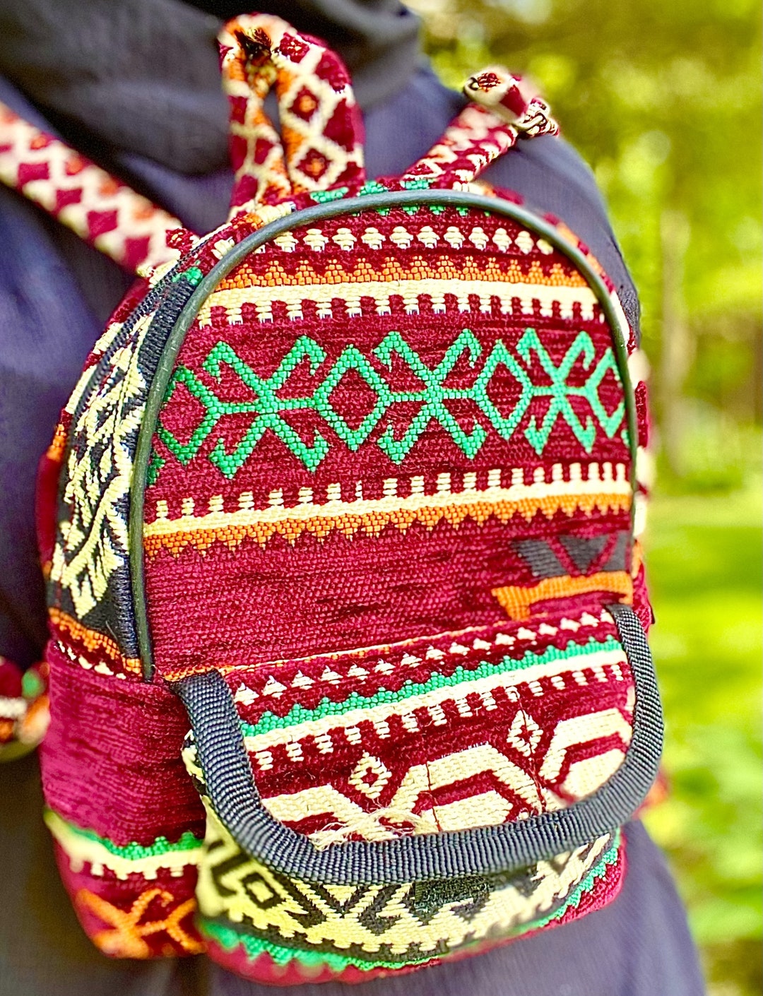 Turkish Handmade Kilim Mini Backpack Vintage Boho Design - Etsy
