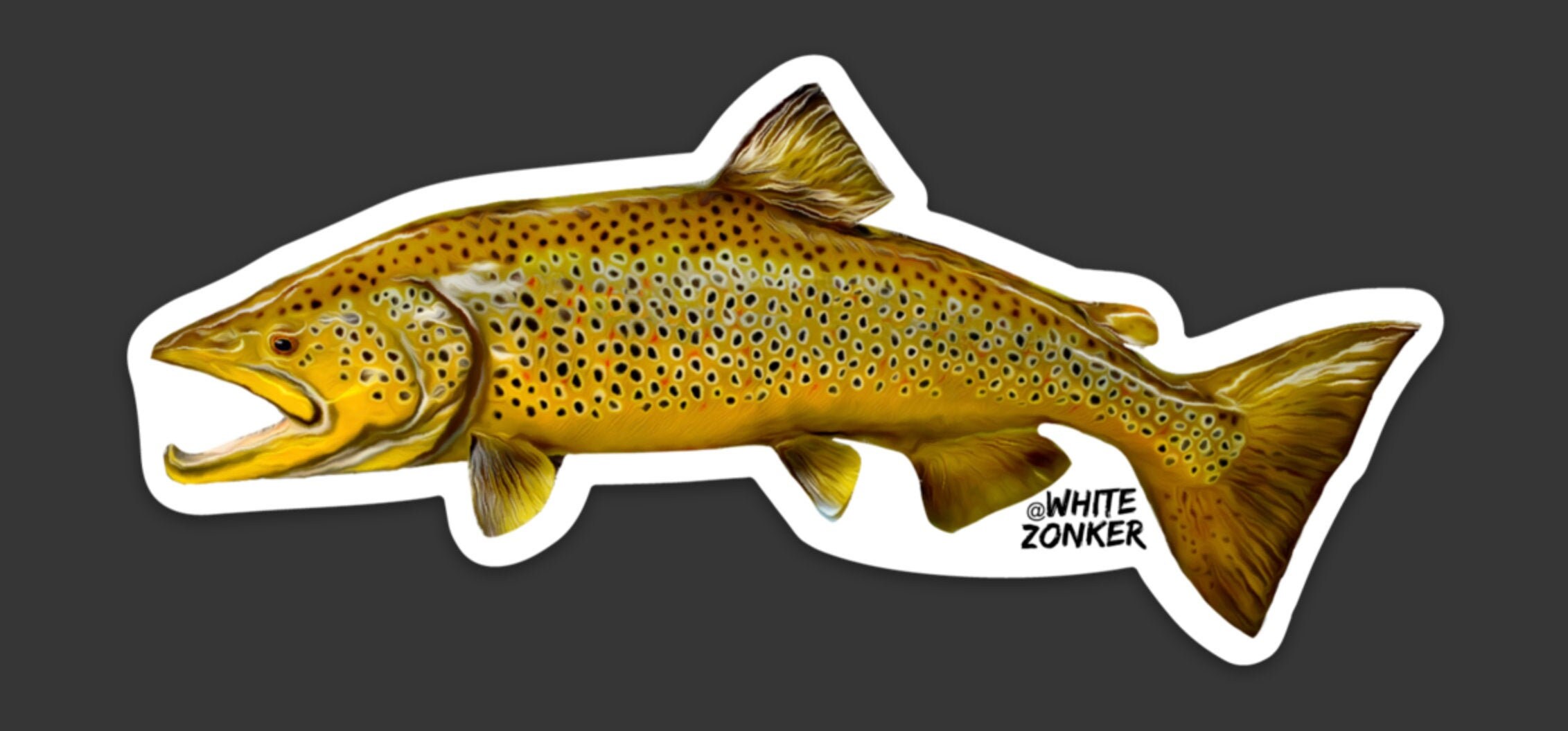 Brown Trout Decal - Etsy