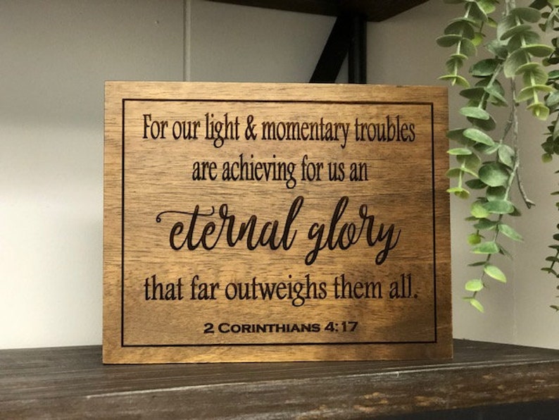 Wood Plaque Laser Engraved Bible Verse Gift Idea 2 - Etsy