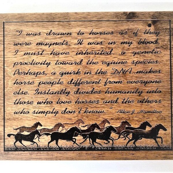 Horse Plaque - Etsy