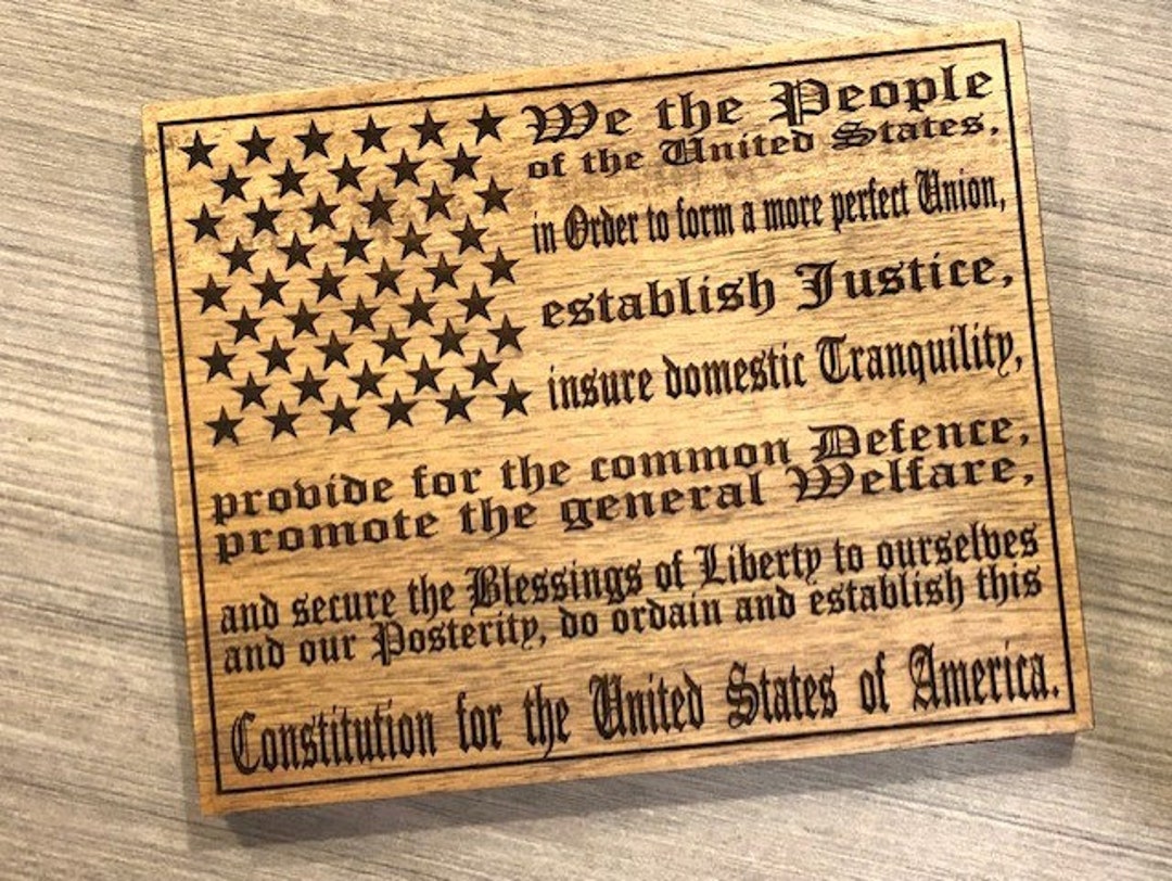 We the People - Preamble for the Constitution of the United States ...