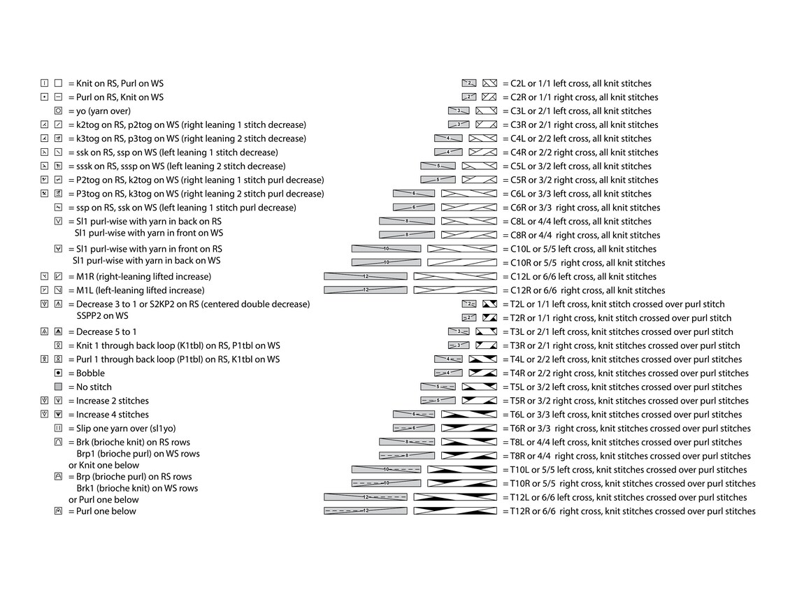 105 Vector Knit Chart Symbols | Download | Adobe Illustrator - Etsy