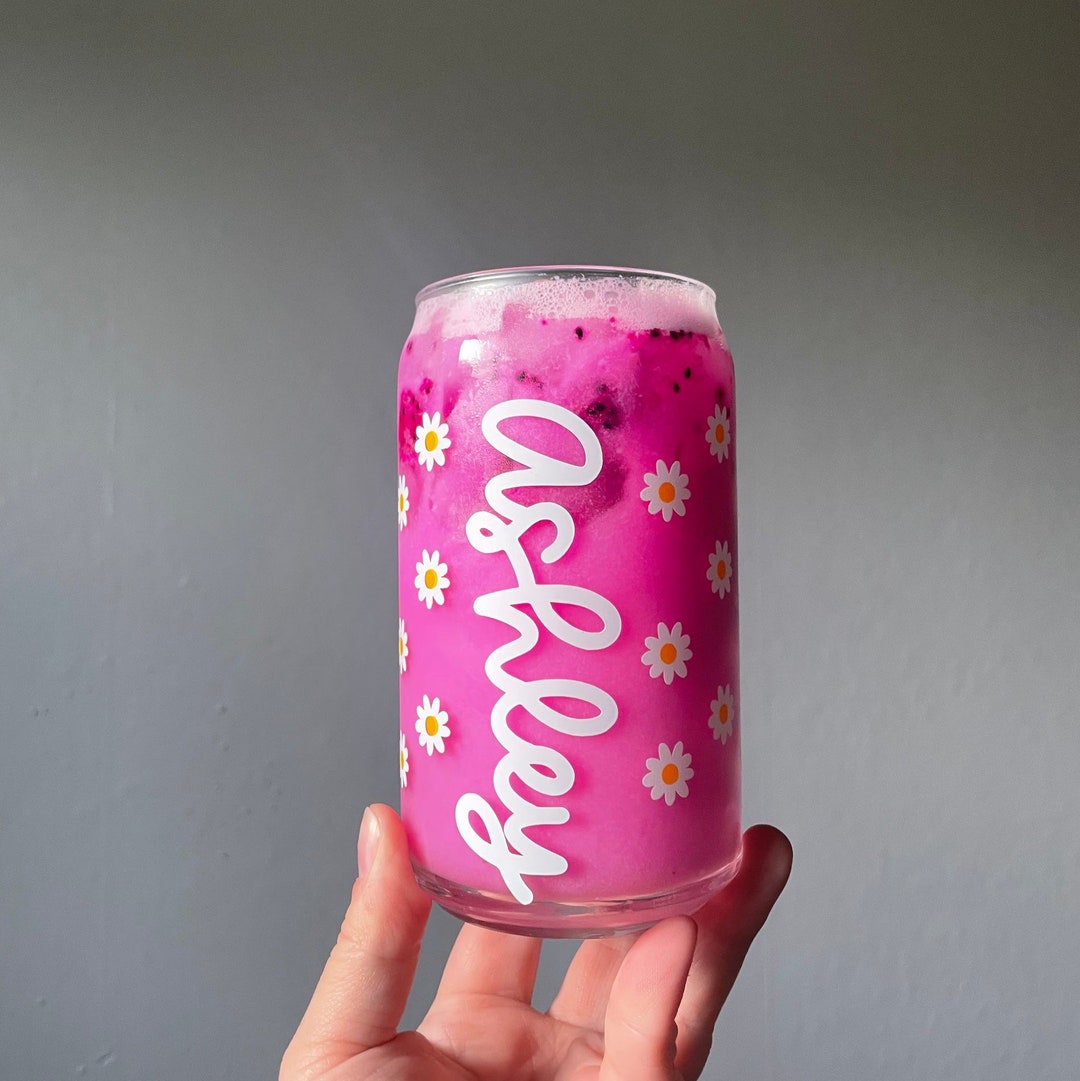 Daisy Cup Iced Coffee Cup Glass Beer Can Glass Retro Etsy