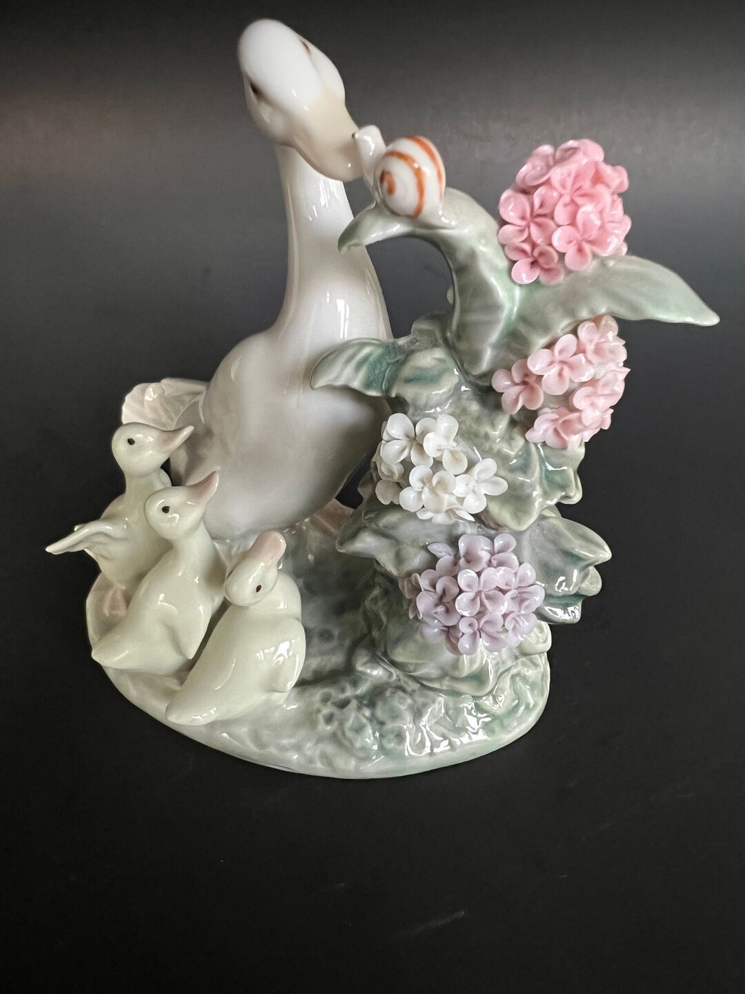 Lladro 1439 How Do You Do Duck Ducklings Snails Flowers Figure GOOD Condition - Etsy