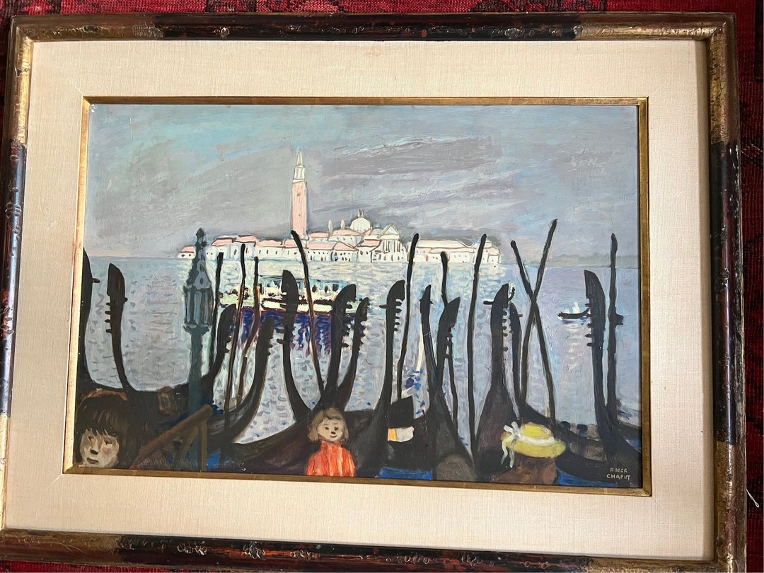 ROGER CHAPUT 1909 1995~MCM French Listed Artist~venice Modernist Cubist ...