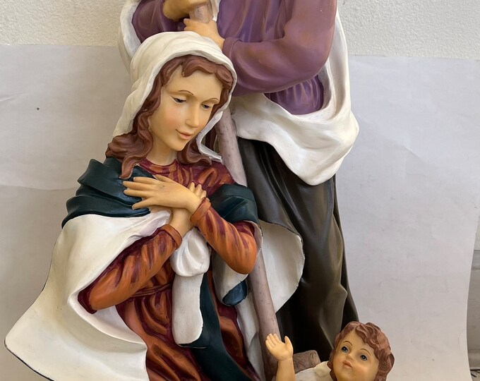 RESERVED X LAURA Vintage Nativity Creche Holy Family Figure Jesus Mary ...