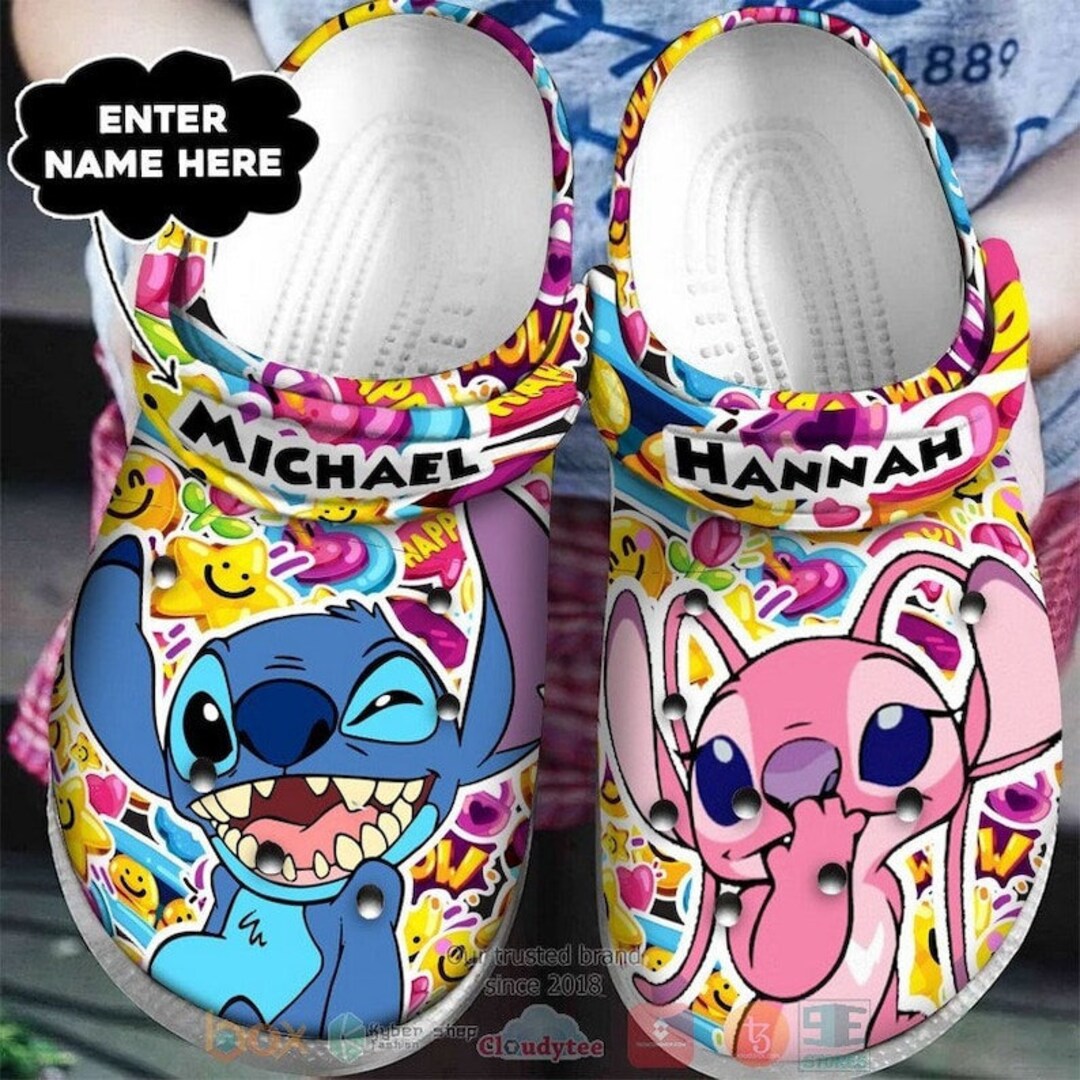 Personalized Name Lilo Stitch Crocband Clogs Shoes, Clog Shoes for Mini ...