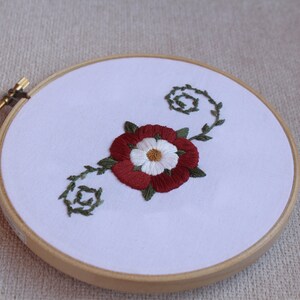 Tudor Rose Embroidery Pattern PDF ~ Digital Download ~ Floral Hand ...