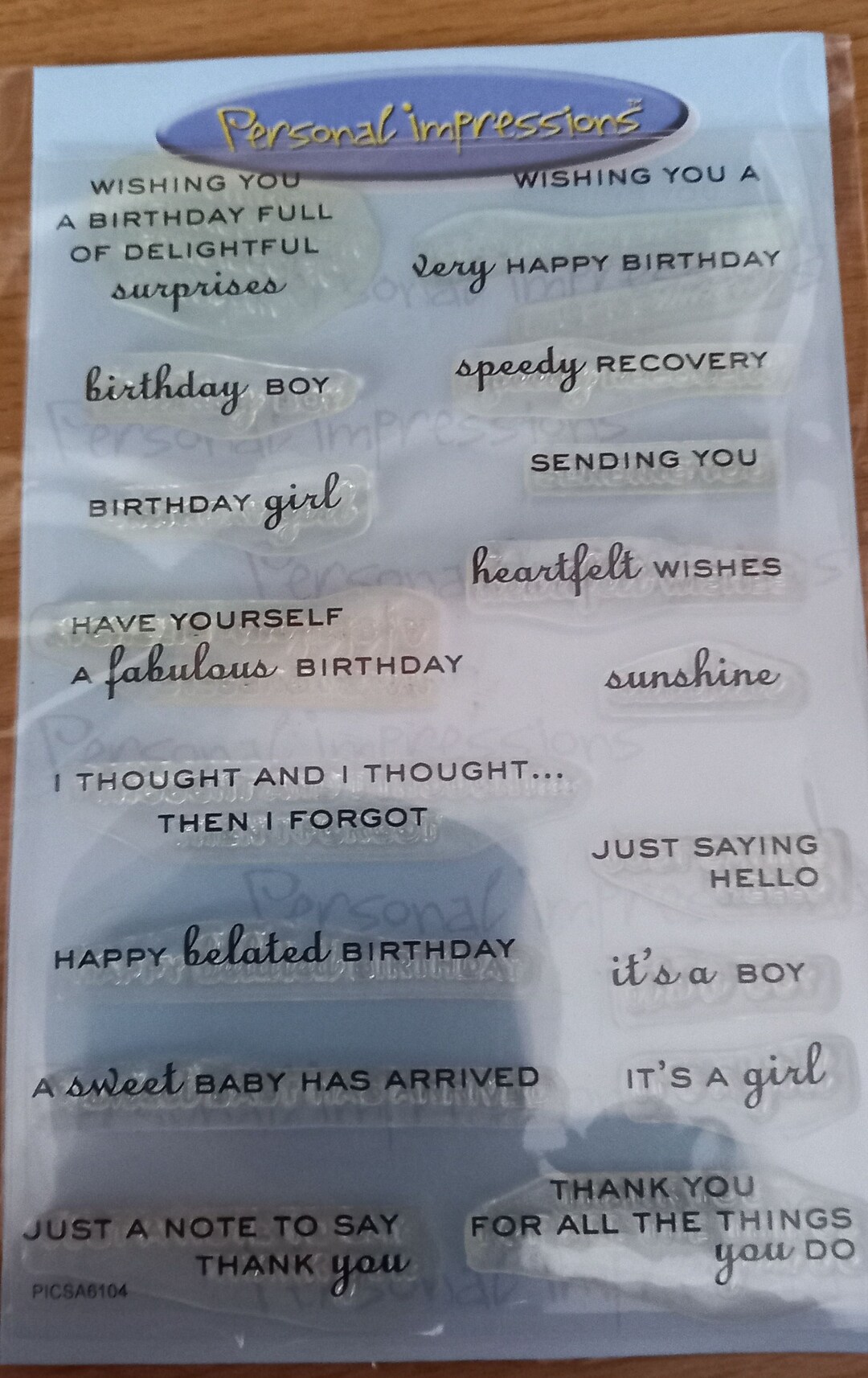 18 Unmounted Stamps Sayings Personal Impressions Rubber Stamp Destash ...