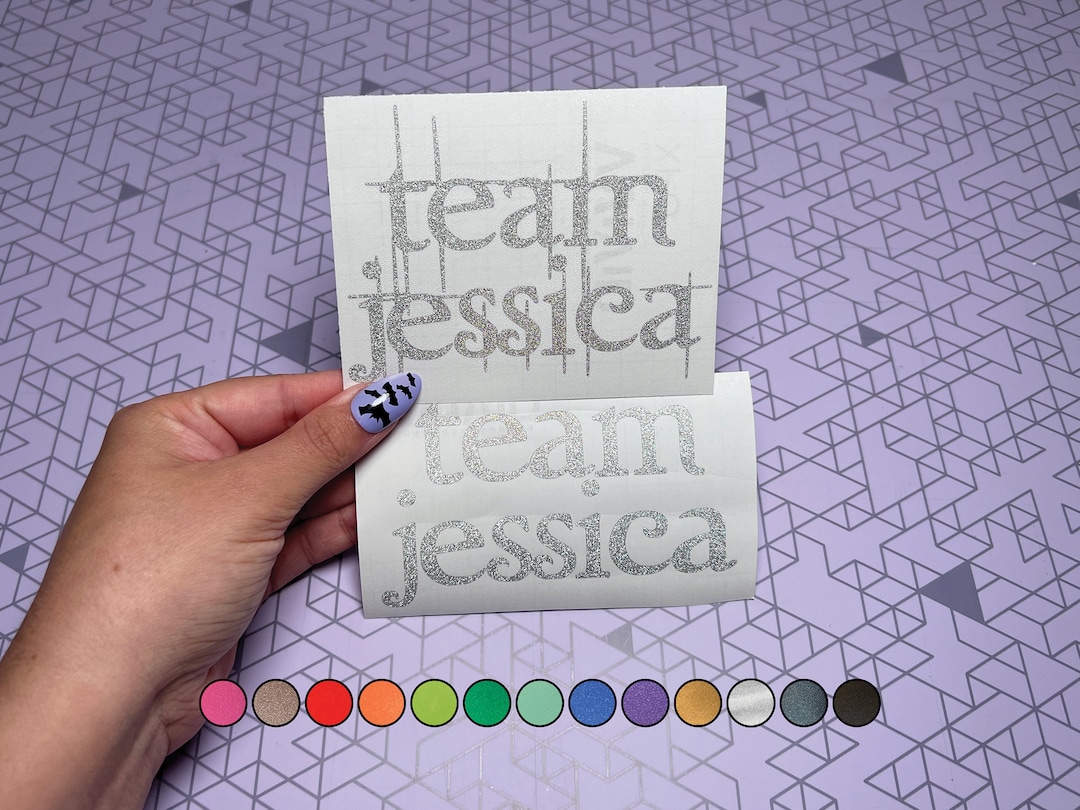 Team Jessica Twilight Glitter Vinyl Decal - Etsy