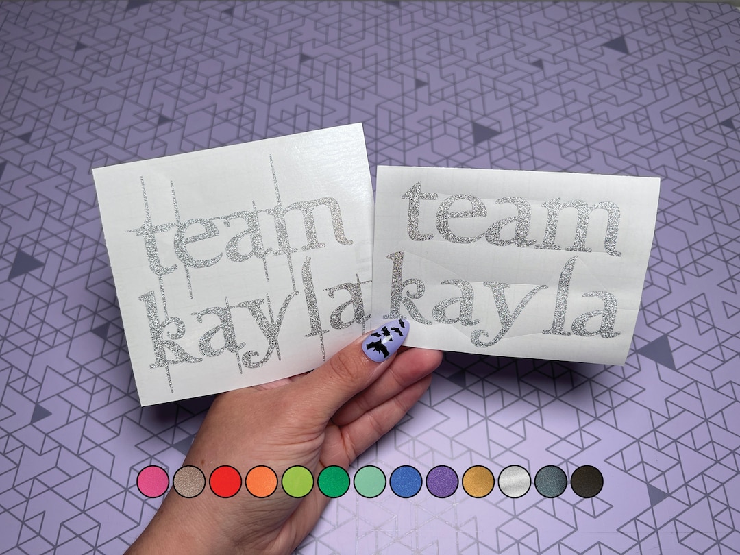 Team Kayla Twilight Glitter Vinyl Decal - Etsy