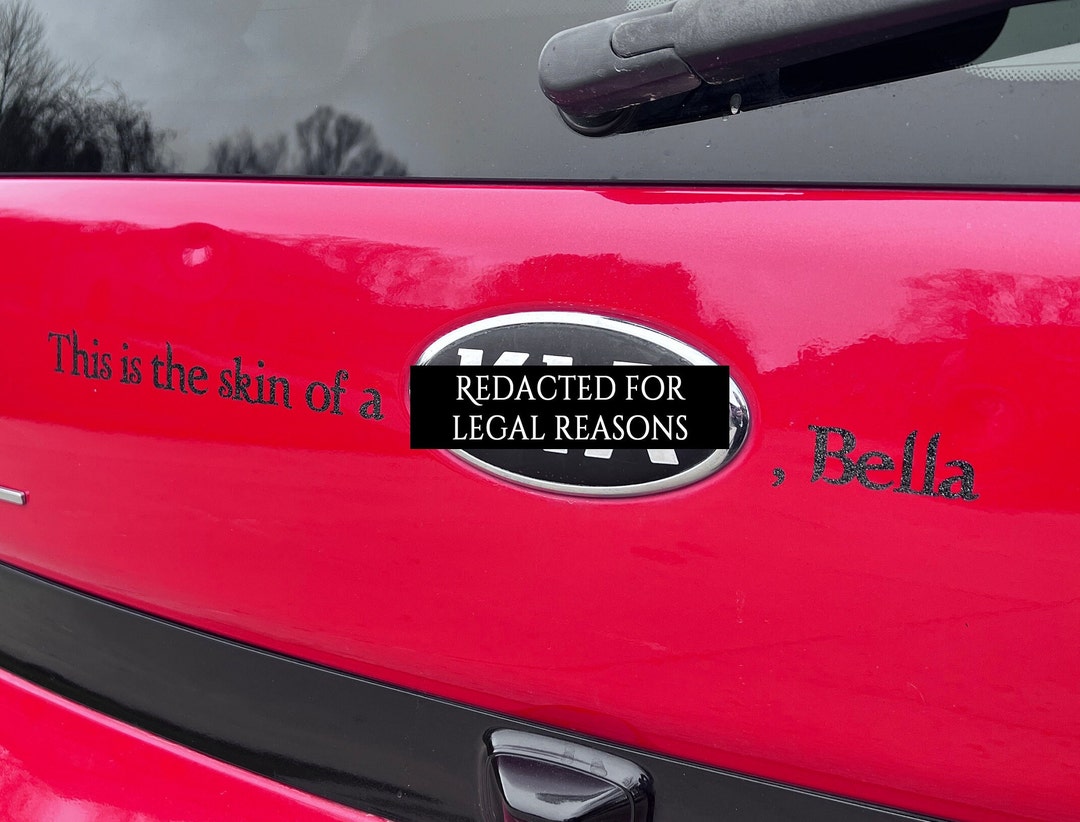 This is the Skin of a ___, Bella - Twilight Glitter Vinyl Decal - Etsy