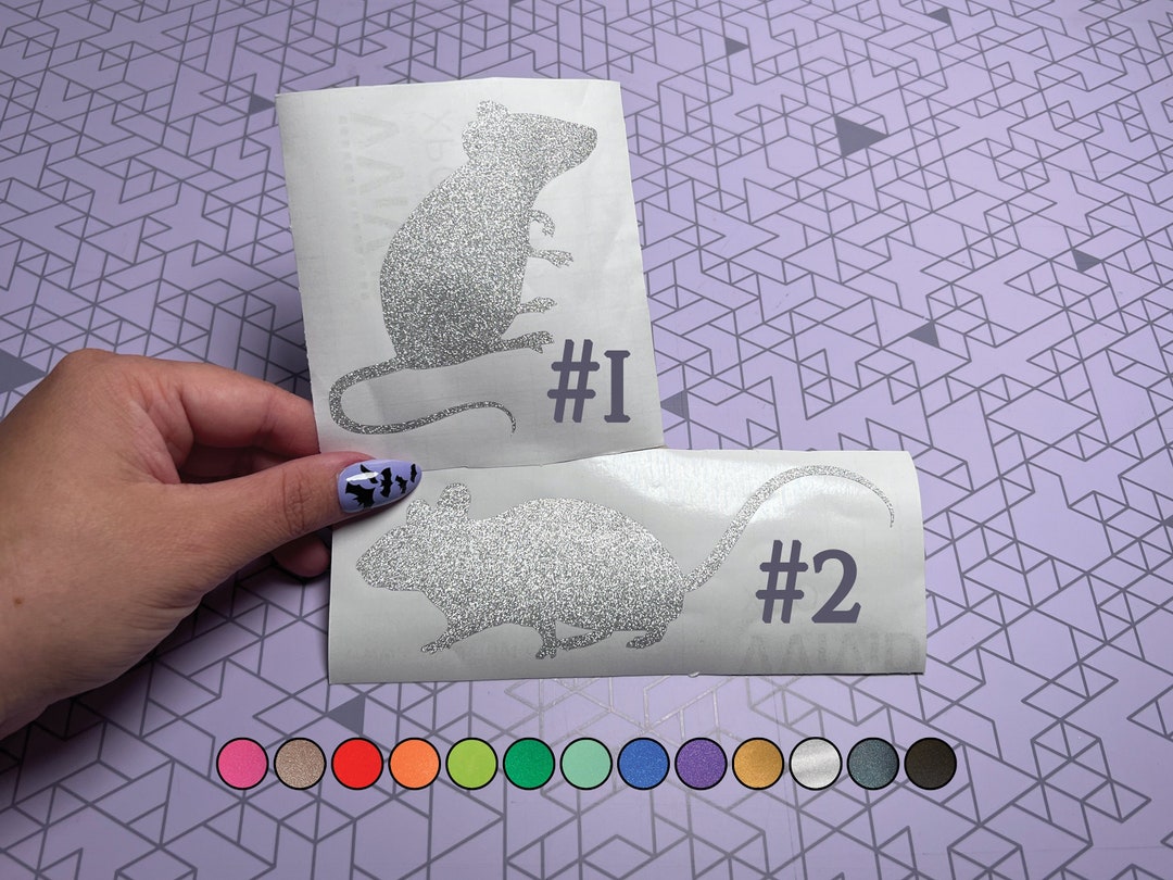 Sparkle Rat Glitter Vinyl Decal - Etsy