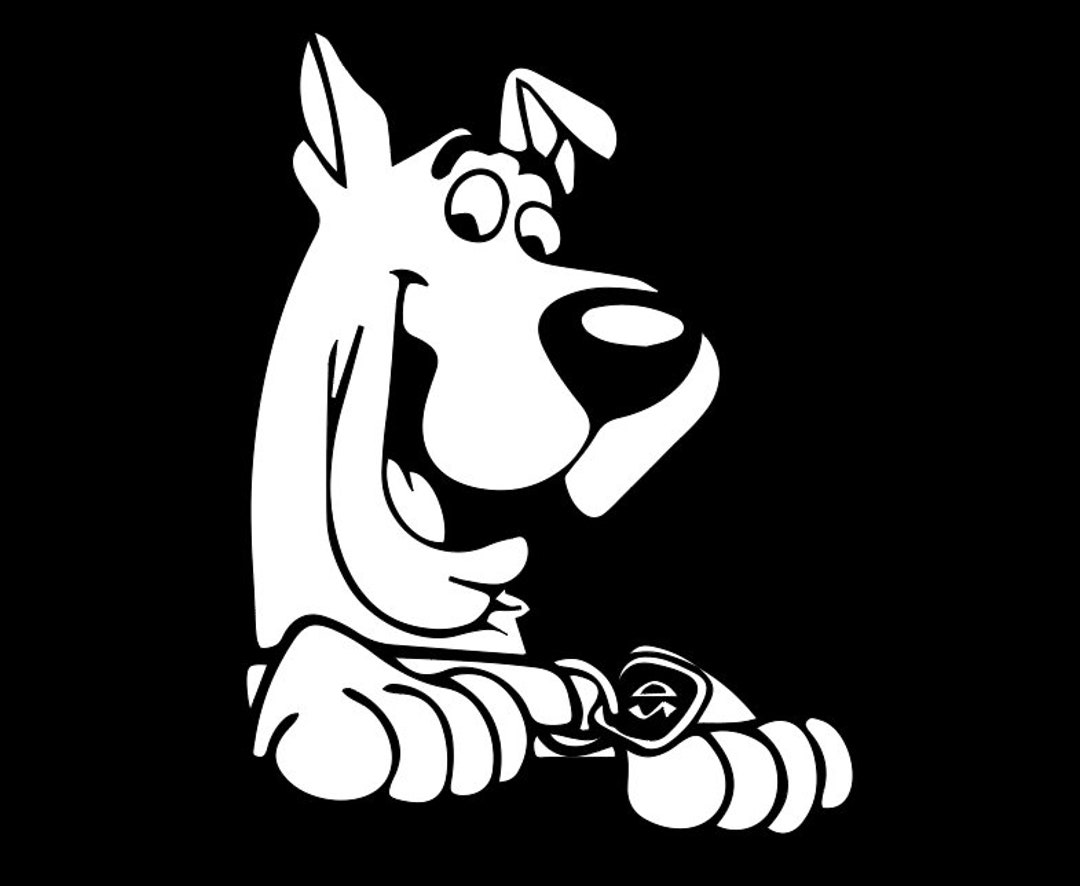 Scooby Doo Head Peaking Decal Etsy