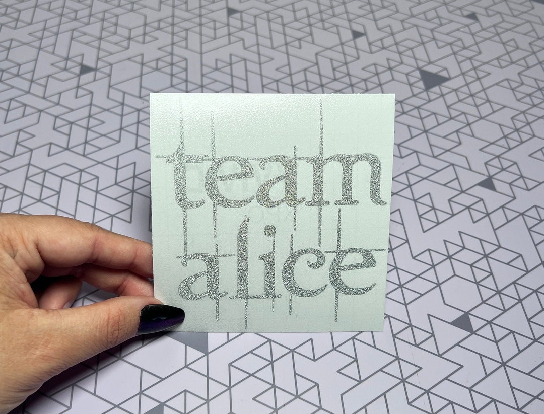 Team Alice Twilight Glitter Vinyl Decal - Etsy