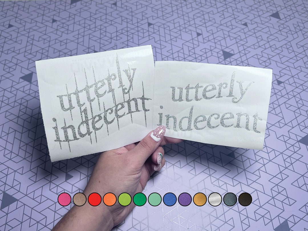 Utterly Indecent - Twilight Glitter Vinyl Decal - Etsy