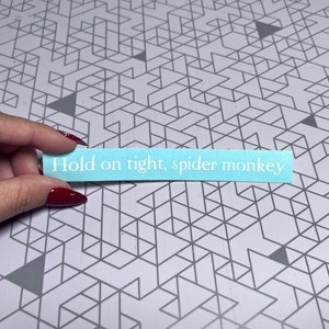 Hold on Tight, Spider Monkey - Twilight Visor Mirror Vinyl Decal - Etsy