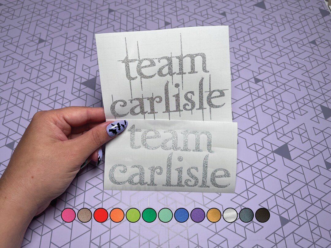 Team Carlisle Twilight Glitter Vinyl Decal - Etsy