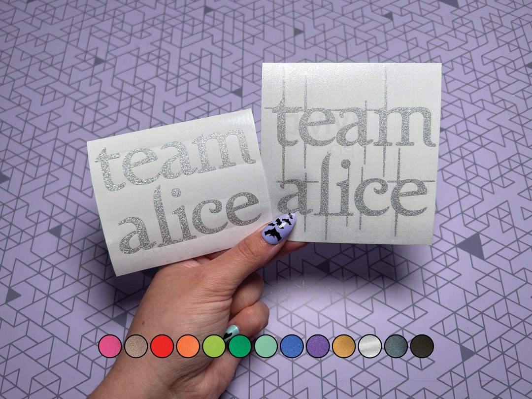 Team Alice Twilight Glitter Vinyl Decal - Etsy