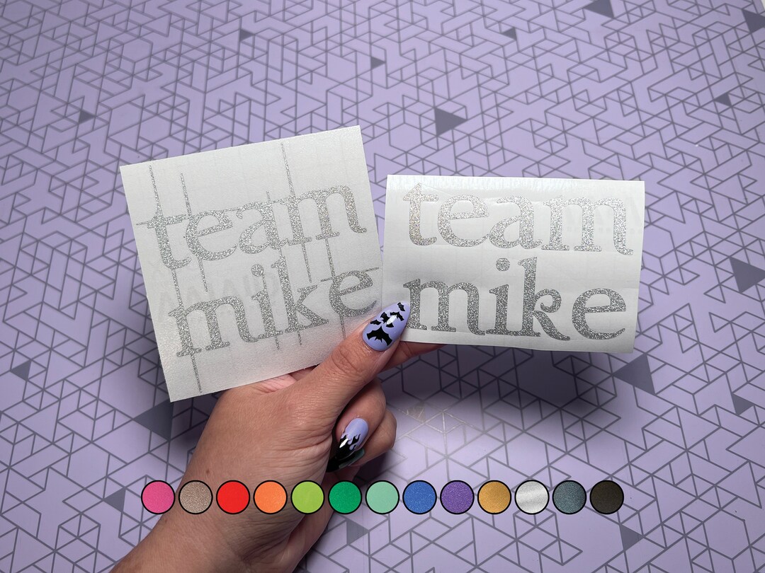 Team Mike Twilight Glitter Vinyl Decal - Etsy