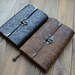 Embossed Pattern Soft Leather Notebook With Lock Key Diary Notepad ...