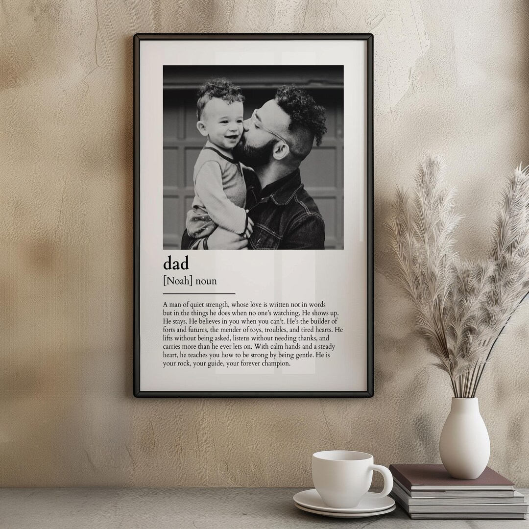 Personalized Dad Definition Print | Custom Photo Gift - Etsy