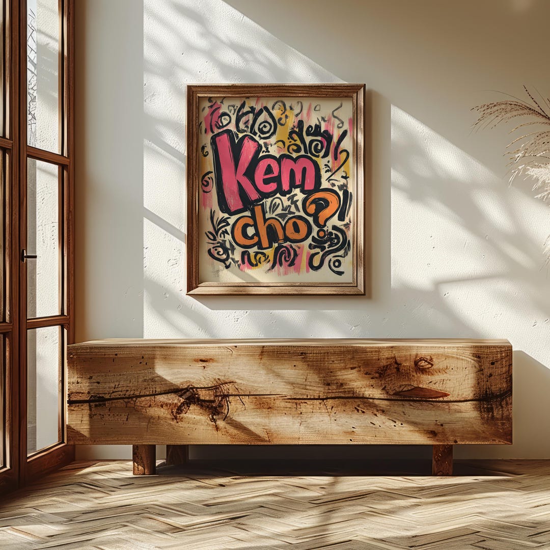 Kem Cho Wall Art | Gujarati Quote Poster | Desi Typography Print ...