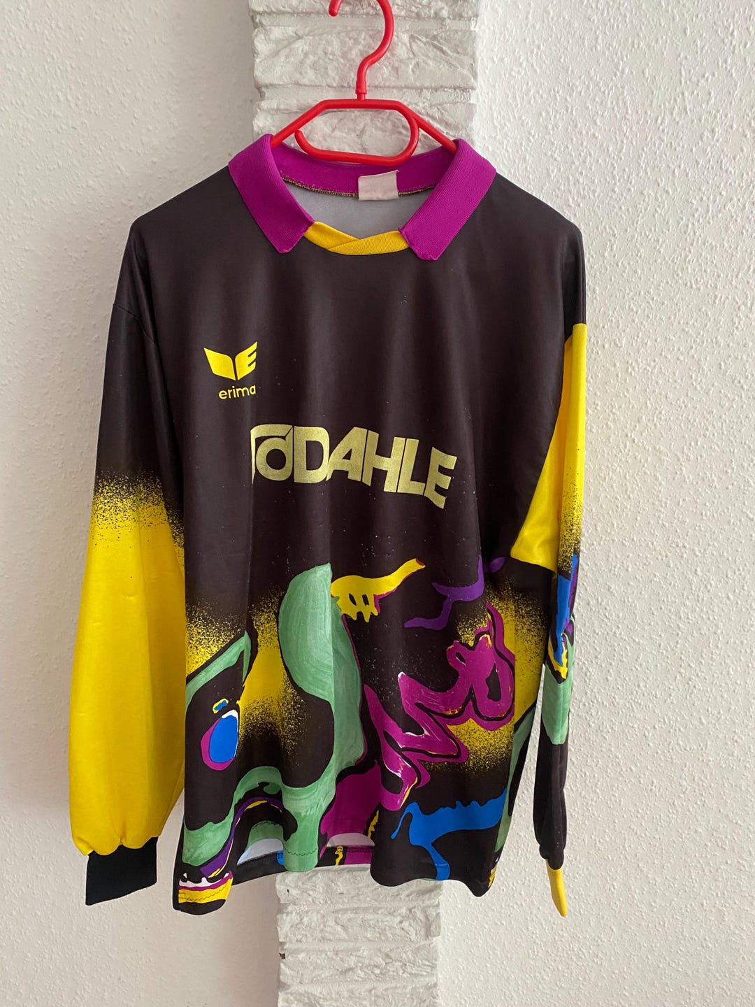 Vintage Erima Goalkeeper Jersey, Size M, Retro, Colorful, Crazy Design ...
