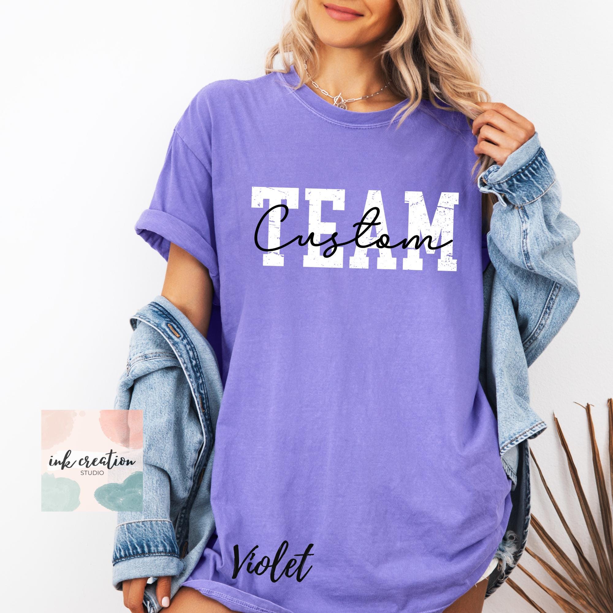 Comfort Colors Custom Team Name Shirt, Custom Teammate Shirt, Work Team ...