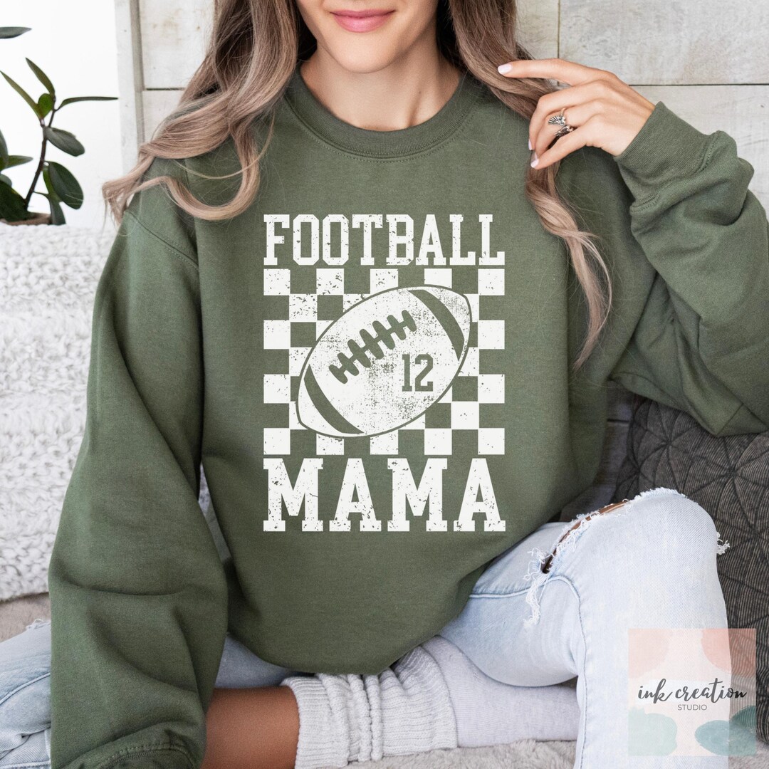 Football Season Mama Sweatshirt, Personalized Football Mom Sweatshirt ...