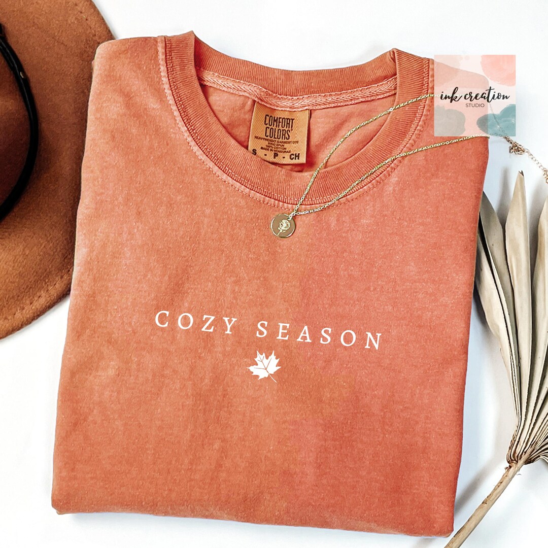 Cozy Season Comfort Colors Shirt, Autumn Shirt, Fall Vibes Tshirt, Cozy ...