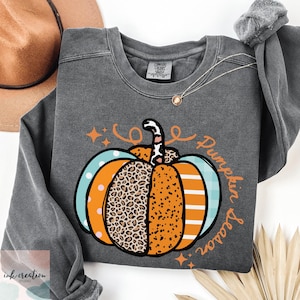 Pumpkin Season Comfort Colors Sweatshirt, Fall Vibes Sweatshirt, Cozy ...