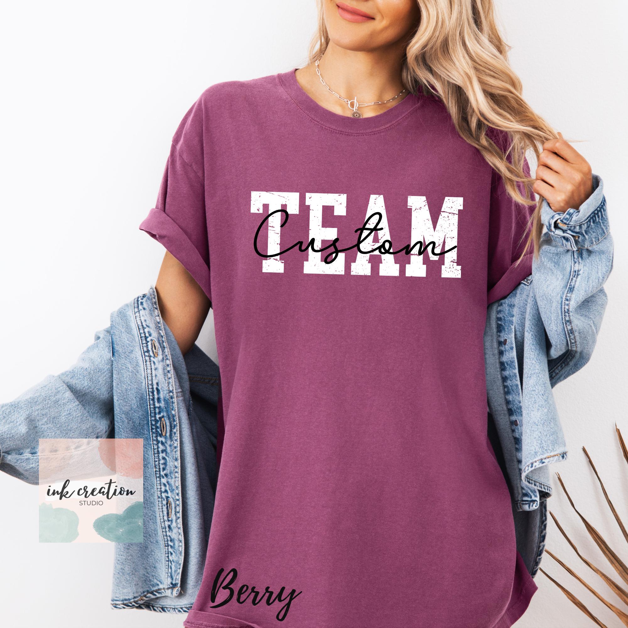 Comfort Colors Custom Team Name Shirt, Custom Teammate Shirt, Work Team ...