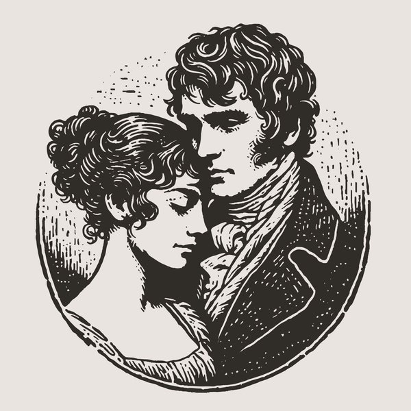 Vintage Pride and Prejudice Book Tattoo Design SVG & PNG, Minimalistic ...