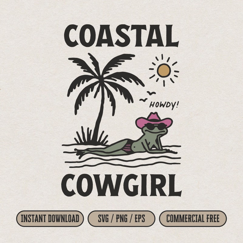 Coastal Cowgirl Art - Etsy