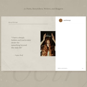 Instagram Template for Poets, Writers, and Authors. Writers and Poets ...