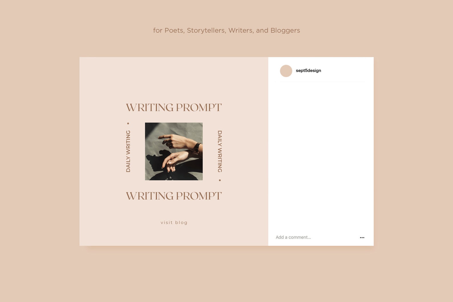 Writers Instagram Templates Vol.3, Social Media Templates for Writers ...