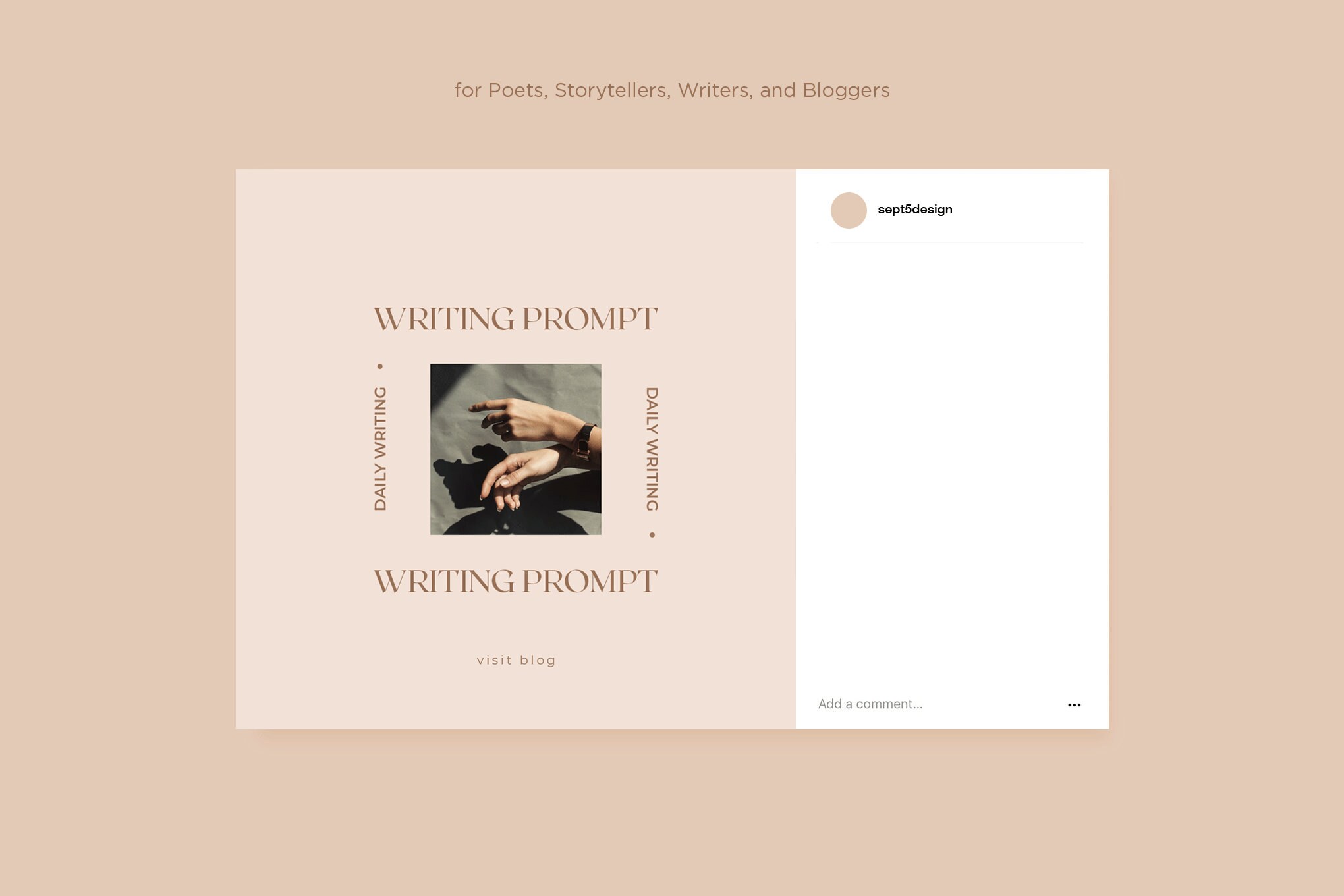 Writers Instagram Templates Vol.3, Social Media Templates for Writers ...