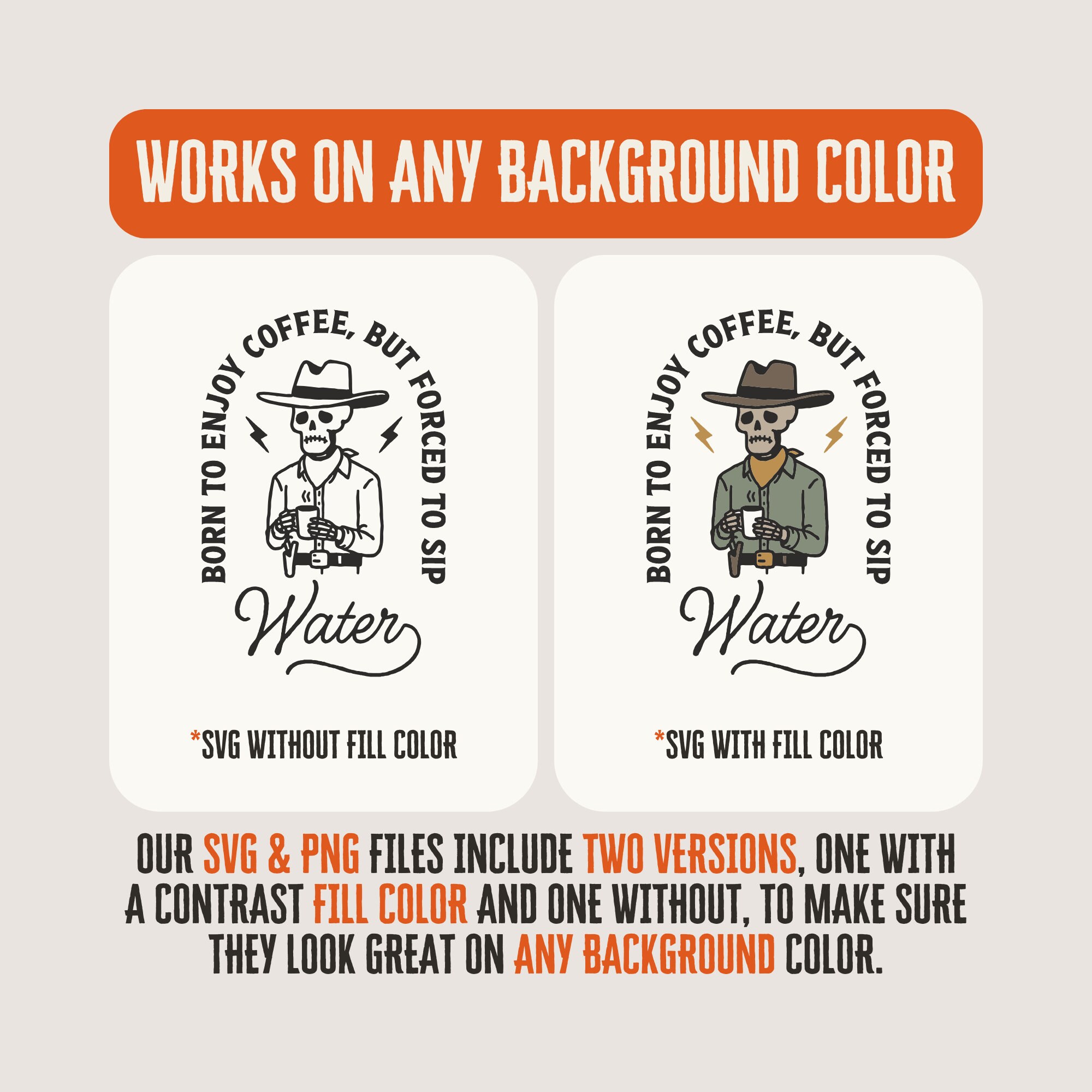 Sad Cowboy Coffee SVG File for Print & Laser Cut, Western Funny Cowboy ...