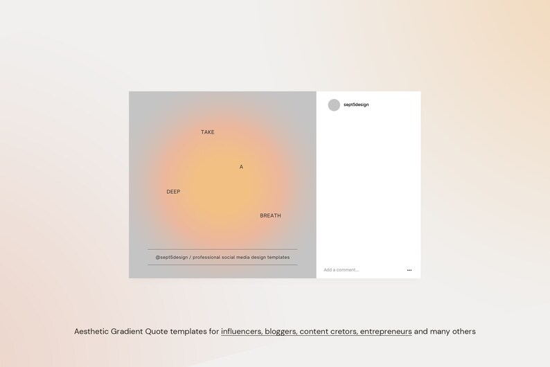 Canva Gradient Quotes Social Media Design Templates, 80 Aesthetic Aura ...