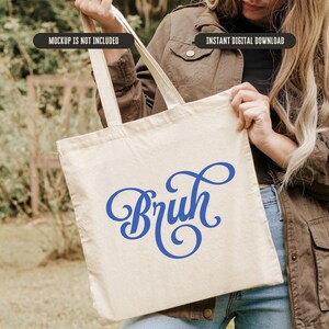 Bruh Typography SVG PNG File for Embroidery & Laser Cut and Print Retro ...
