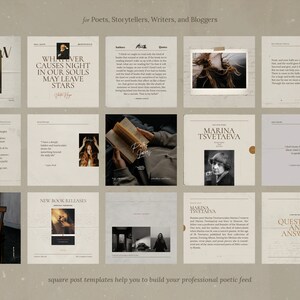 Instagram Template for Poets, Writers, and Authors. Writers and Poets ...
