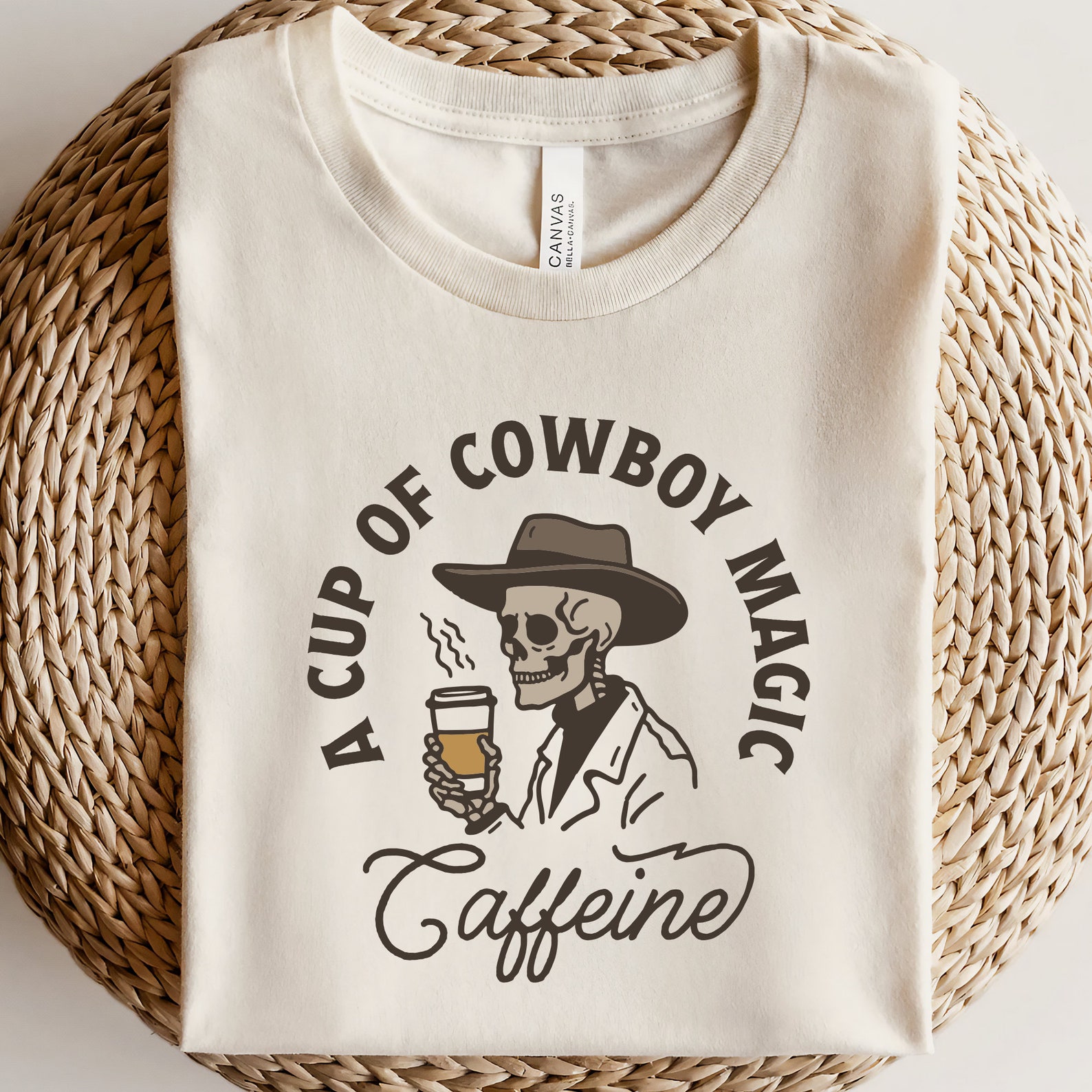Cowboy Coffee PNG for Print & Laser Cut, Western Skeleton Cowboy ...