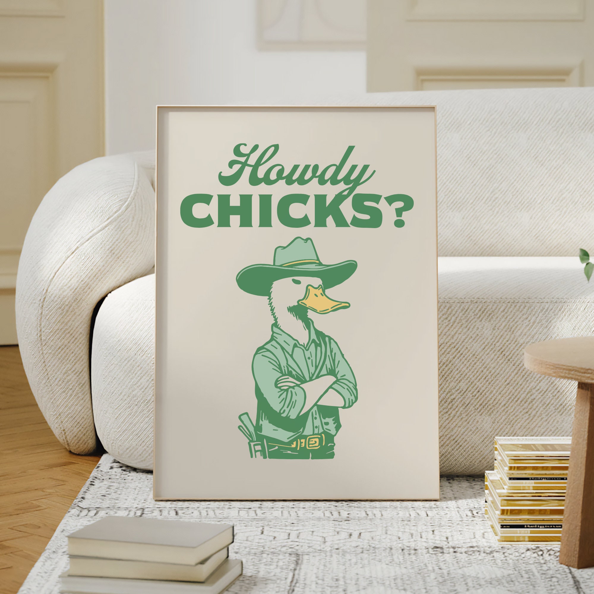 Duck Cowboy SVG for Print & Cut, Western Style Cowboy Duck Howdy Chick ...