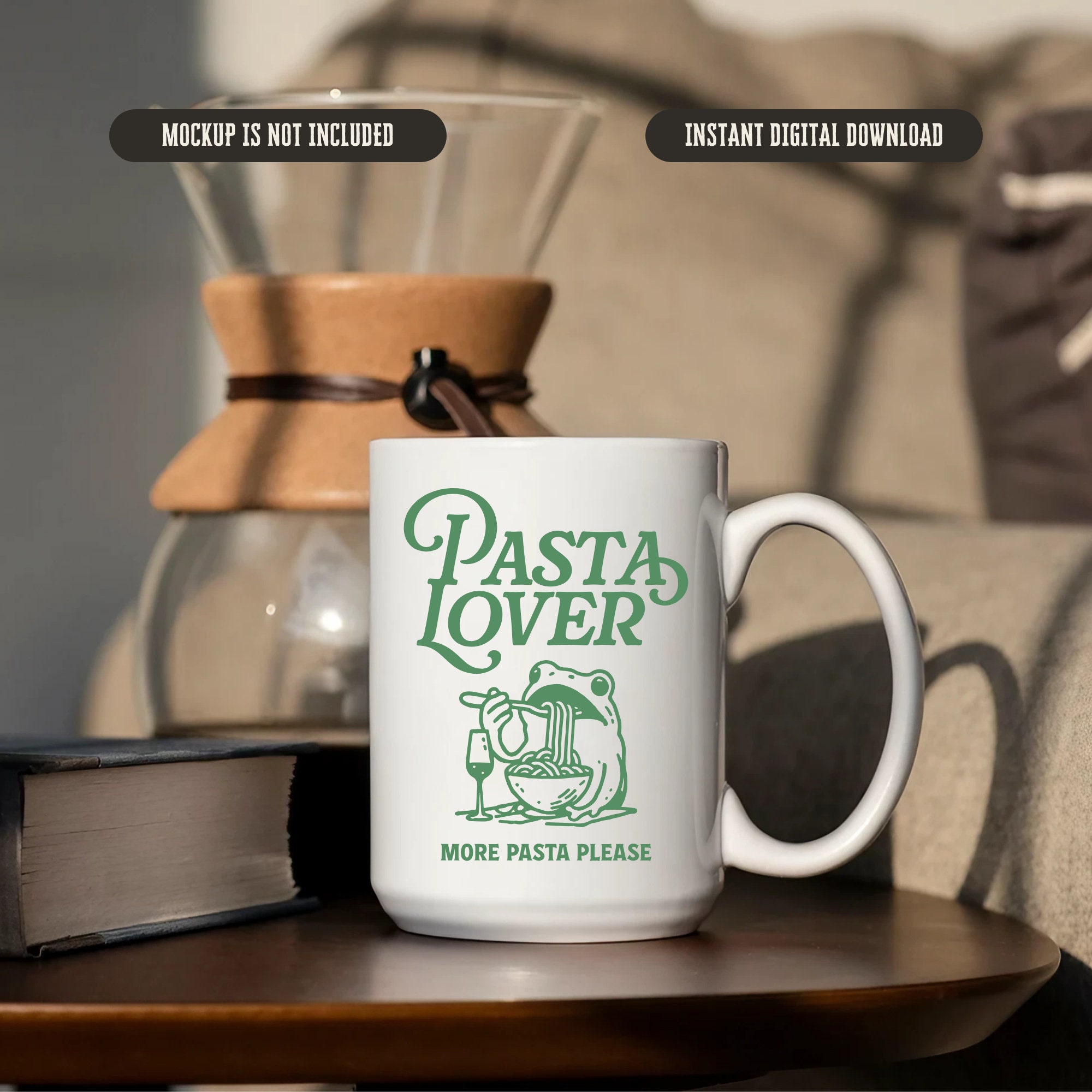 Pasta Lover Frog PNG and SVG for Print & Cut, Retro French Style Pasta ...