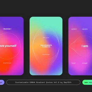 Canva Aura Gradient Quotes, Aesthetic Gradient Quotes, Customizable ...