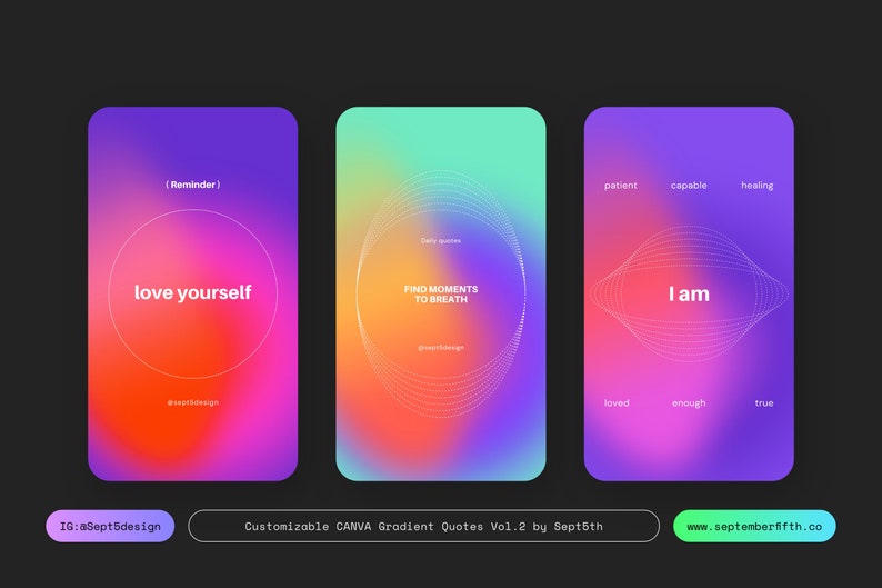 Canva Aura Gradient Quotes, Aesthetic Gradient Quotes, Customizable ...